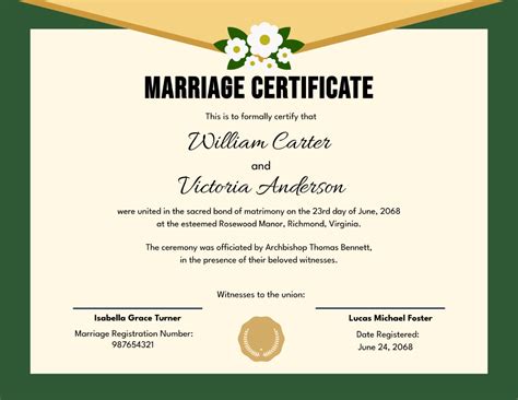 Free Printable Marriage Certificate Templates To Customize Online Free Printable Marriage Certificate Templates To Customize Online