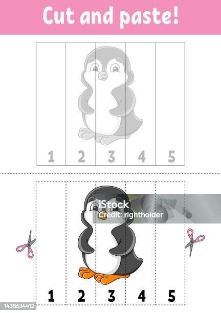 학습 번호 15 자르고 붙입니다 만화 캐릭터 교육 개발 워크시트 아이들을위한 게임 활동 페이지 벡터 그림입니다 0명에 대한 스톡 벡터 아트 및 기타 이미지 Istock