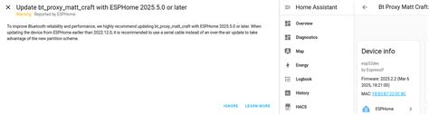 Esphome Firmware Update Warning Wrong Esphome Home Assistant Community