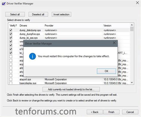 Enable And Disable Driver Verifier In Windows 10 Tutorials