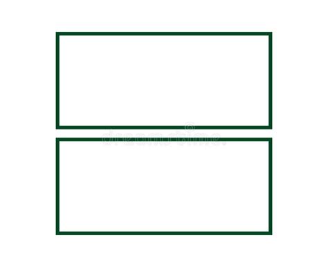 Rectangle Geometric Shapes Outline Green Stroke Symbol Stock Vector Illustration Of Isolated