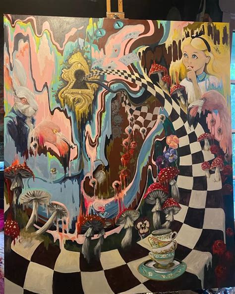 Alice In Wonderland On Acid In 2024 Wonderland Artwork Alice In