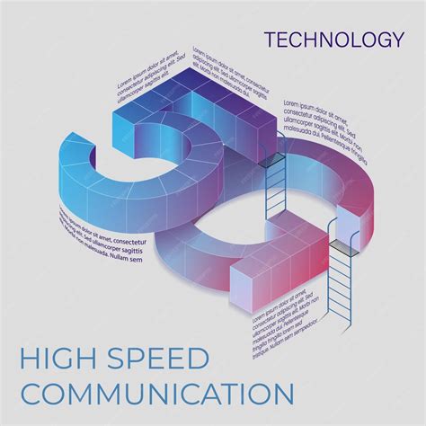 Premium Vector High Speed Connection Vector Illustration Of A 3d