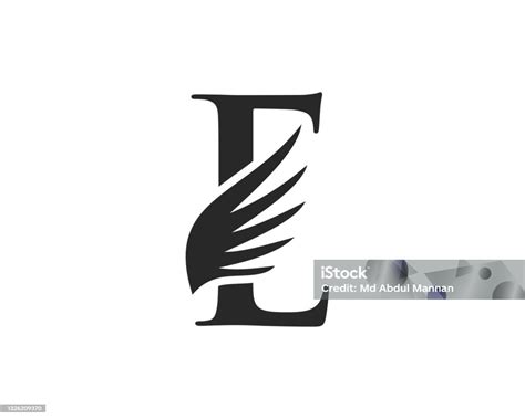 날개가 있는 E 레터 로고 E 레터 컨셉의 윙 로고 깃털에 대한 스톡 벡터 아트 및 기타 이미지 깃털 알파벳 E 경제