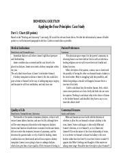 BIOMEDICAL CASE STUDY Docx BIOMEDICAL CASE STUDY Applying The Four Principles Case Study Part