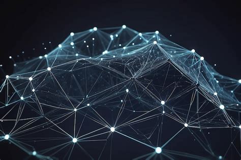 Polygonal Background With Dots And Lines Network Connection Structure Science And Technology 3d