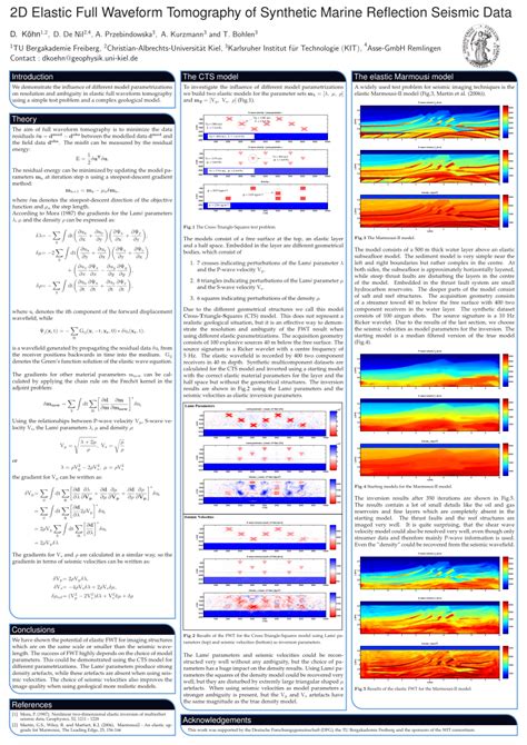 Pdf 2d Elastic Full Waveform Tomography Of Synthetic Marine Reflection Seismic Data