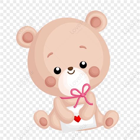 발렌타인 귀여운 곰 사랑 편지 Png 일러스트 무료 다운로드 Lovepik