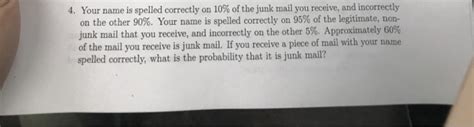 solved 4 your name is spelled correctly on 10 of the junk