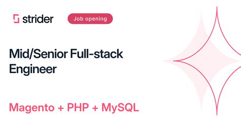 Midsenior Full Stack Engineer Magento Php E Commerce Market Strider Jobs
