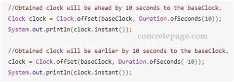 Java Clock Offset
