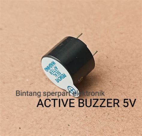 Active Buzzer 5v Aktive Buzzer 5volt Active Piezo Buzzer 5v Nada Bunyi Volume Speaker Buzzer 5
