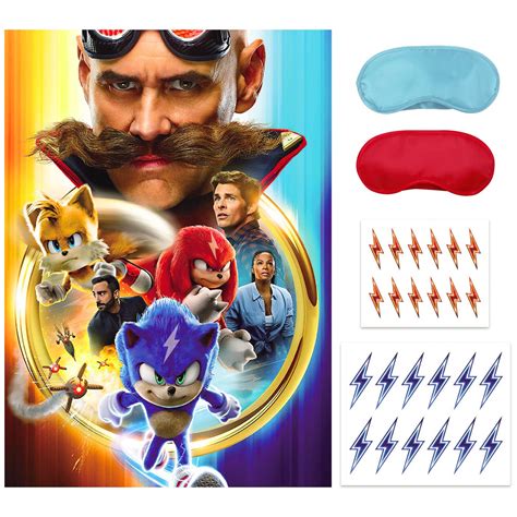 Sonic Birthday Party Supplies Pin The Lightning On Sonic Party