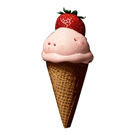 Vintage Drawing Of Strawberry Ice Cream Cone · Creative Fabrica