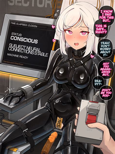 Alterkyon Copyright Request Highres Blush Bodysuit Breasts Collar Dildo English Text