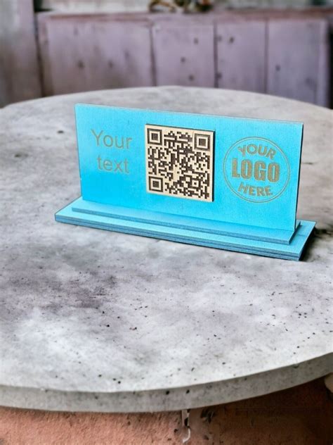 Custom QR Code Table Sign QR Code Menu QR Code Menu Sign Wooden Qr Cod Sign Etsy