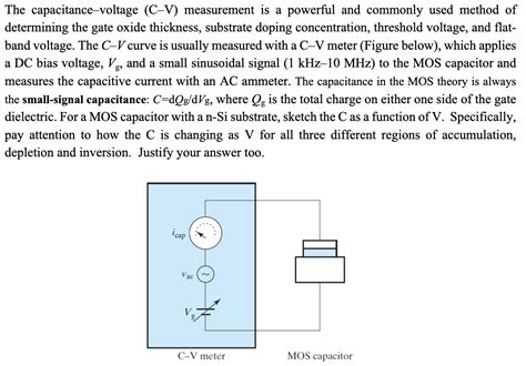 Solved The Capacitance Voltage C V Measurement Is A