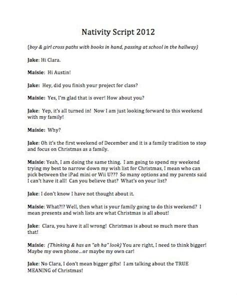 Nativity Christmas Play Script