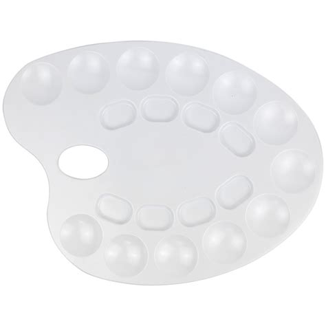 Палитра для красок Гамма средняя овальная 20 ячеек белая пластик 10122025 купить с