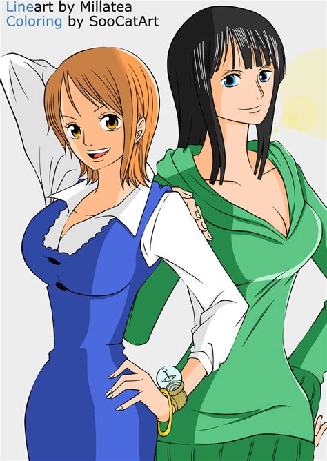 Nami And Robin By Soocatart On Deviantart