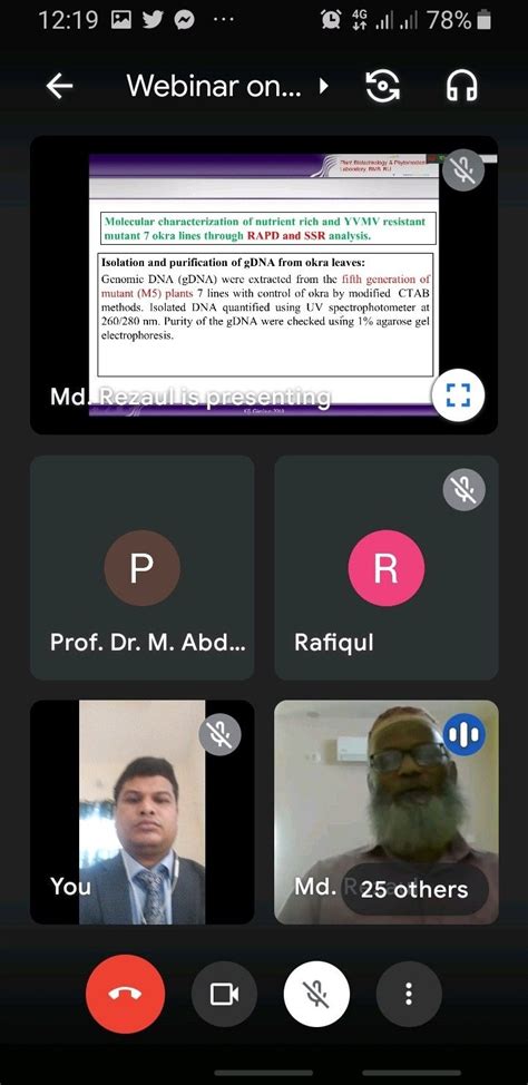 Md Sohanur Rahman On Linkedin Webinar On The Recent Advances Of The Modern Biochemistry