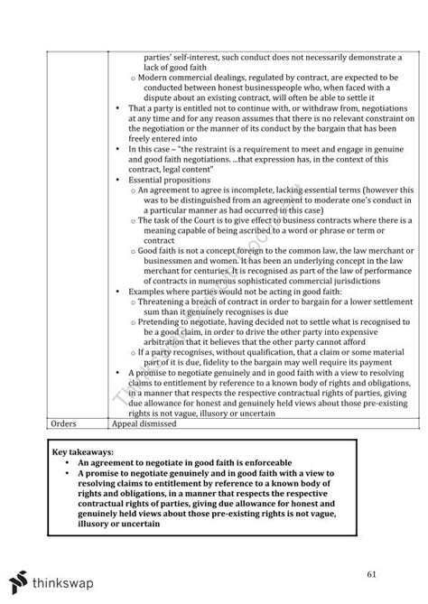 Private Law Case Summaries Notes Jurd7150 Principles Of Private Law Unsw Thinkswap