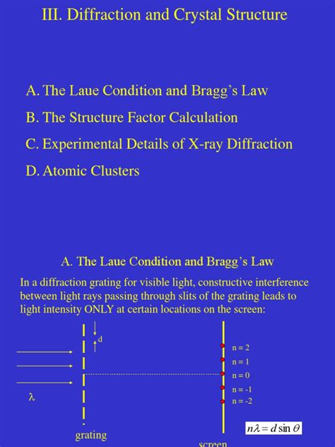 Lecture 4 Diffraction Crystal Structure Pdf X Ray Crystallography