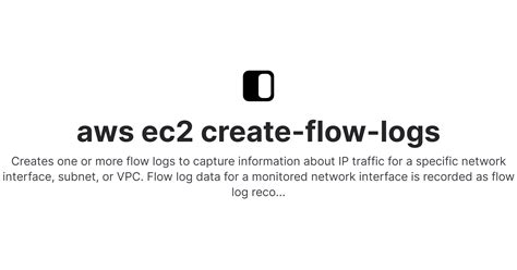 Aws Ec2 Create Flow Logs Fig