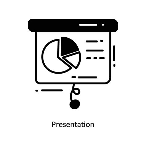 Presentation Doodle Icon Design Illustration Startup Symbol On White