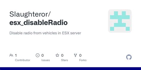 GitHub Slaughteror Esx DisableRadio Disable Radio From Vehicles In ESX Server