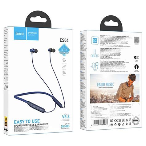 Bluetooth-гарнитура Hoco ES64, Стерео, Синий – купить по цене 356 грн в ...