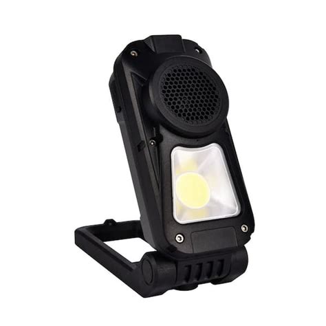 Elecwish Rechargeable 600 Lumens Led Work Light With Bluetooth Speaker