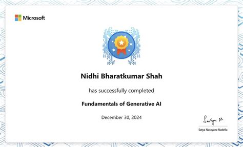 nidhi s on linkedin generativeai ai microsoft techlearning continuousgrowth