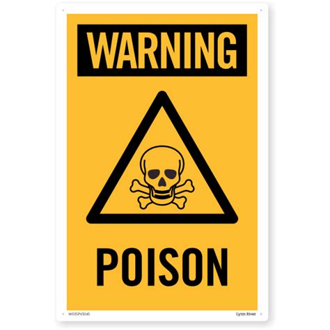 Warning Poison Safety Sign Safetradie