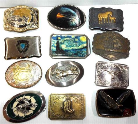 Lot 12 Vintage Belt Buckles