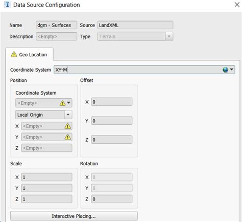 Use Xy M As Coordinate System For Terrain In Infraworks