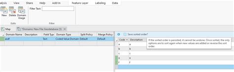 Domains View — Indicate That Saving Sorting Only A Esri Community