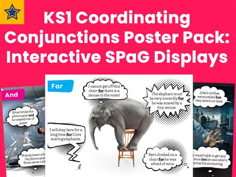 Ks1 Coordinating Conjunctions Poster Pack Interactive Spag Displays