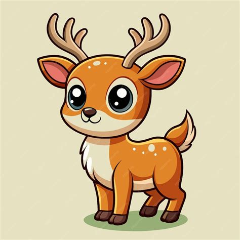 A Cartoon Drawing Of A Deer With A Big Mouth Premium Ai Generated Vector