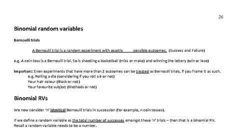 Binomial Random Variables And Probabilities A Comprehensive Guide