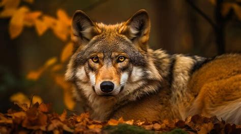 Premium Photo Timber Wolf In The Forest Ai Generated
