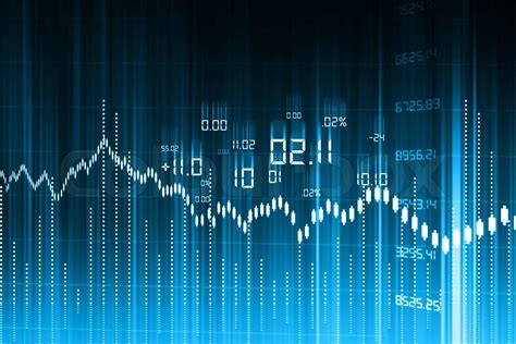 Stock Market Graph And Bar Chart Stock Image Colourbox