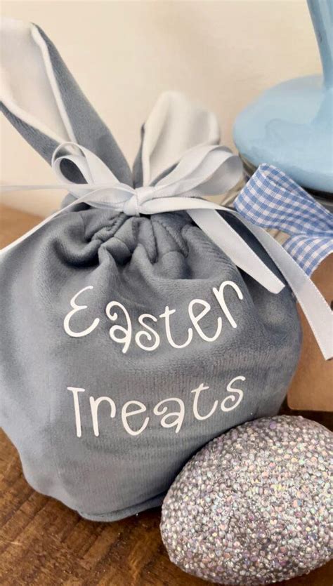 Personalised Velvet Easter Bunny Bag Little T Ideas