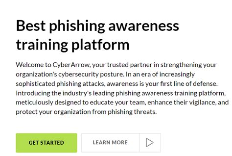 best phishing awareness training platform cyberarrow