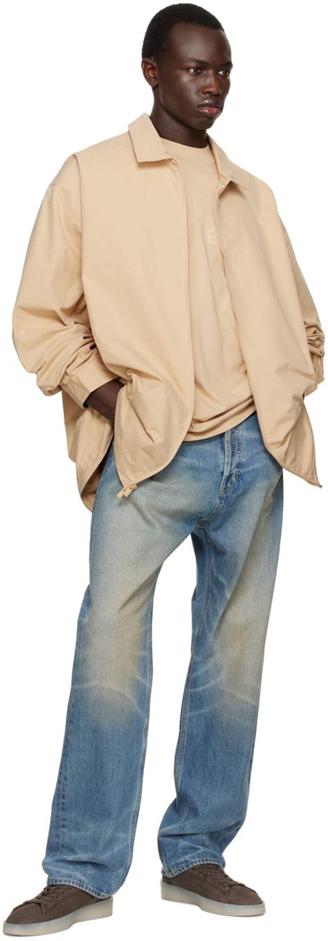 Fear Of God Essentials Beige Zip Jacket Fear Of God Essentials Fear Of God Essentials Beige Zip Jacket Fear Of God Essentials