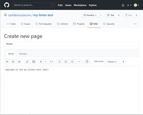 Creating A Github Wiki Documentation For Your Repository Carl De Souza