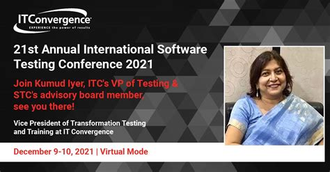 It Convergence On Linkedin Dont Miss The Software Testing Conference 2021 Where Our Very Own