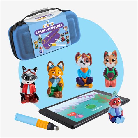 EDURINO Complete Figure Set Juki Luka Mika Niki Robin Figures Includes Carry Case And