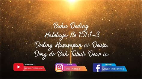 buku doding haleluya no 151 1 3 dong do bah tubuh dear in panduan