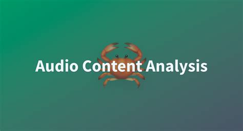 Audio Content Analysis A Hugging Face Space By Bharathraj V